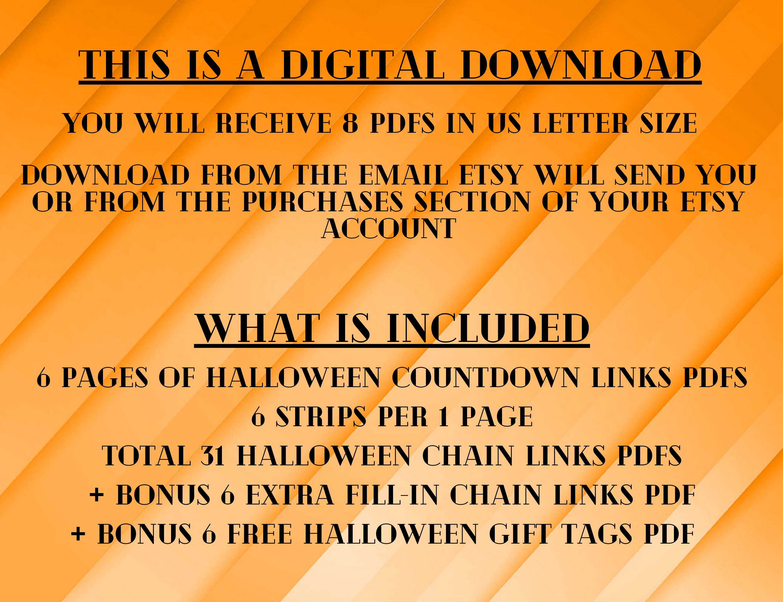 Halloween Countdown, Paper Chain Countdown, DIY Printable Paper Chain ...