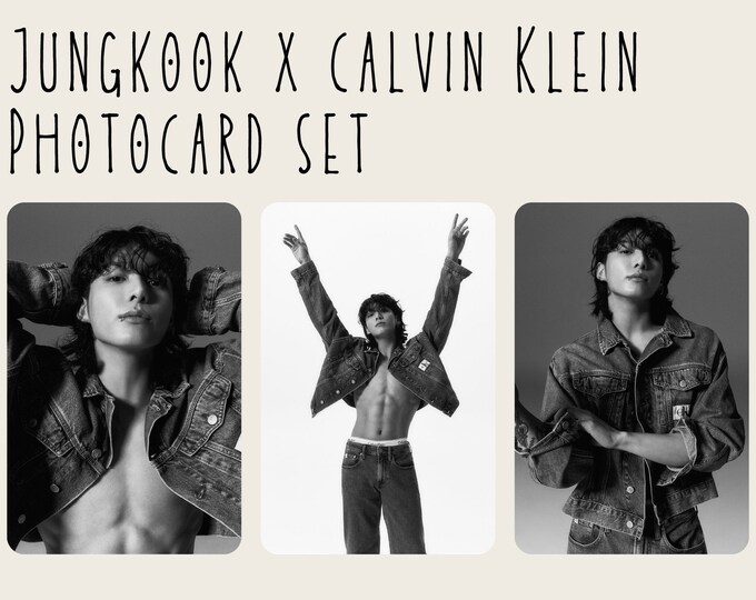 Jungkook Photocards JK Calvin Klein Photocards Jkxck BTS Photocards ...