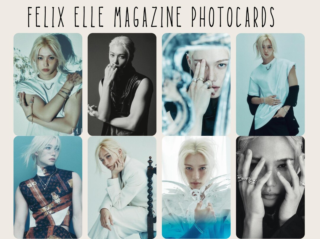 Felix of Stray Kids 'elle Magazine Nov 24' Photocards - Etsy