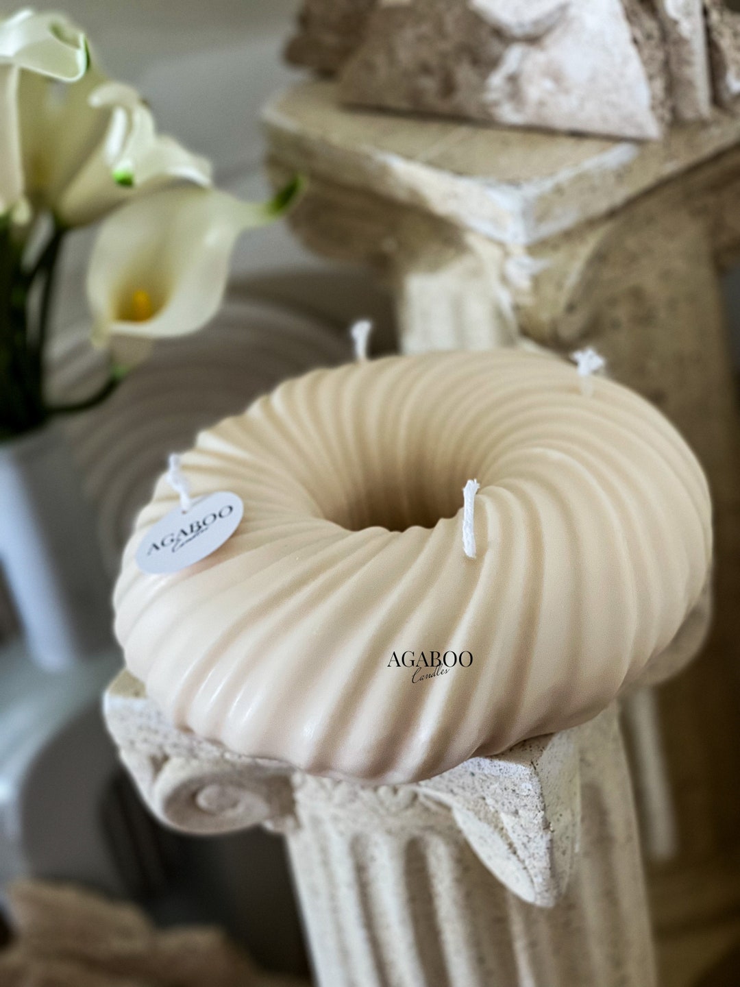 Custom Colors Huge Donut Candle Shaped Candle Natural Soy Wax ...