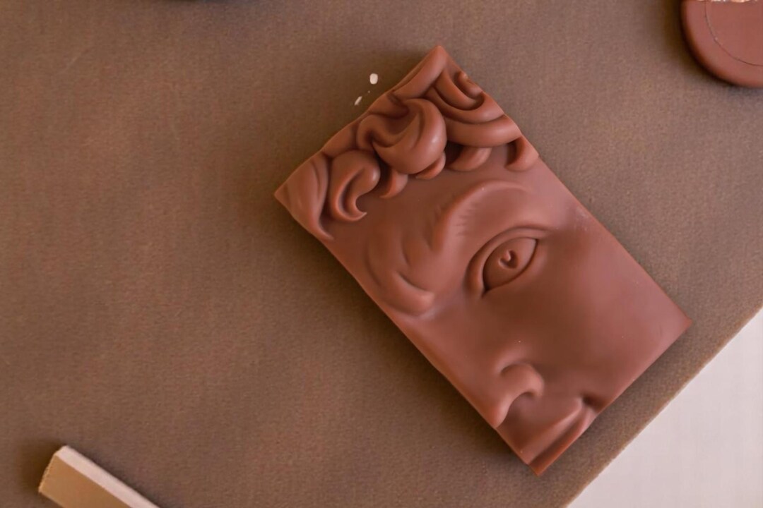 Large 3D Half Head Sculpture of David Candle – Handmade Soy Wax Art ...