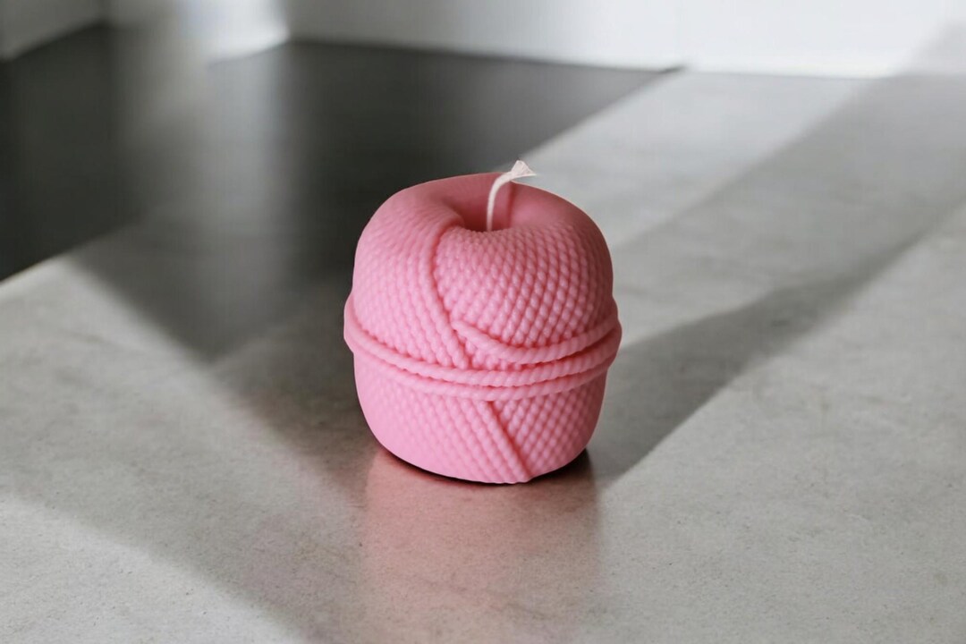 Handmade Yarn Macaron Candle – Cute Soy Wax Sculpture, Decorative Home ...