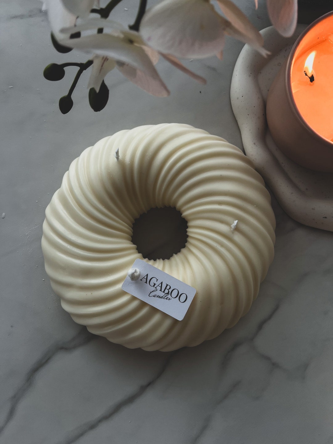 Custom Colors Huge Donut Candle Shaped Candle Natural - Etsy