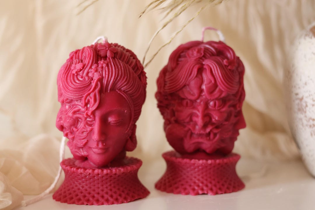 Gothic Lady Demon Candle – Handmade Soy Wax Sculpture, Dark Aesthetic ...