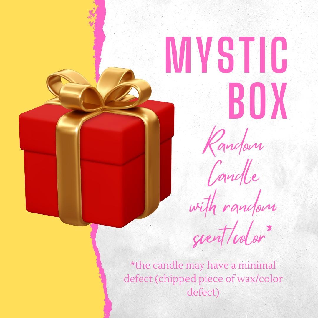Mystic Box With Random Candle Any Size (may Have Tiny Defects of Color ...