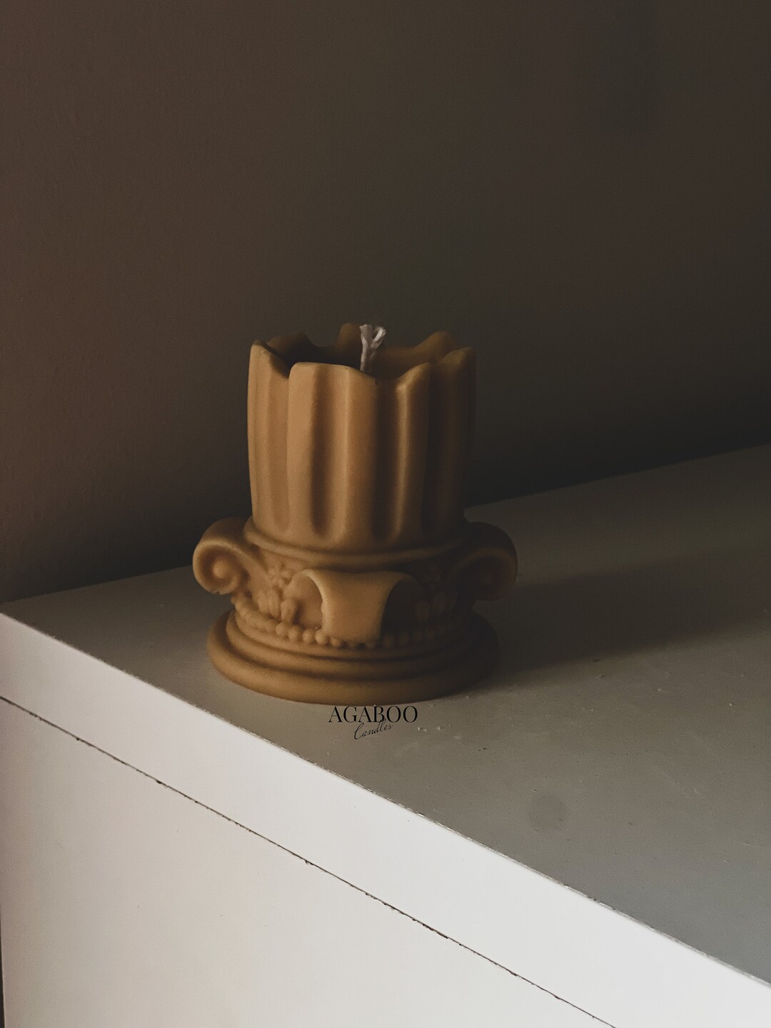 Custom Scents And Colors Aesthetic Column Greek Candle Etsy