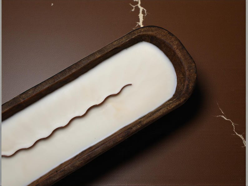 Huge Wooden Dough Bowl Candle – Soy Candle With Wavy Wick – Rustic Home ...