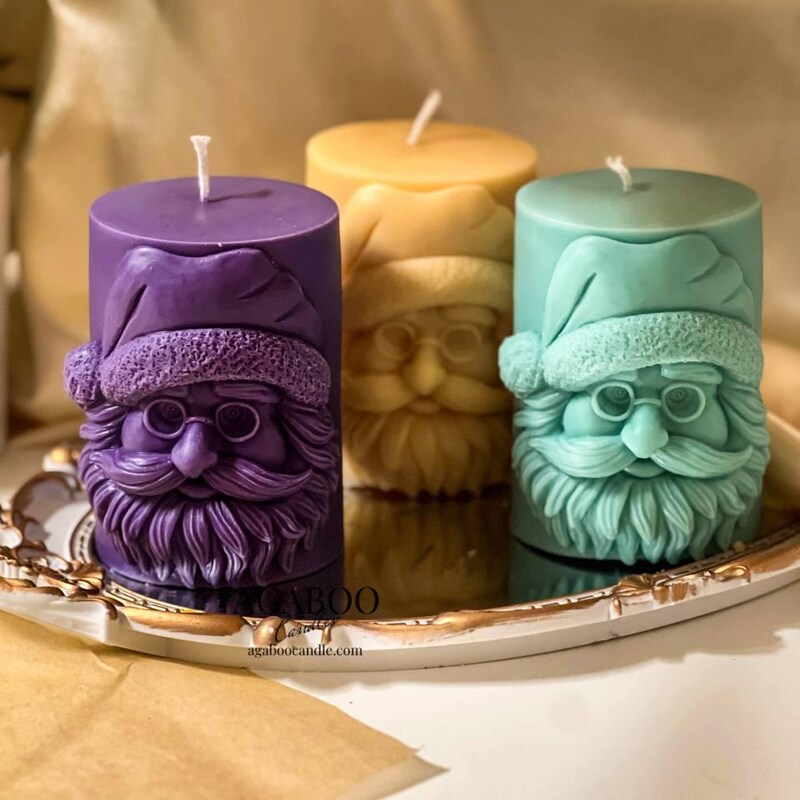 Santa Candles - Etsy