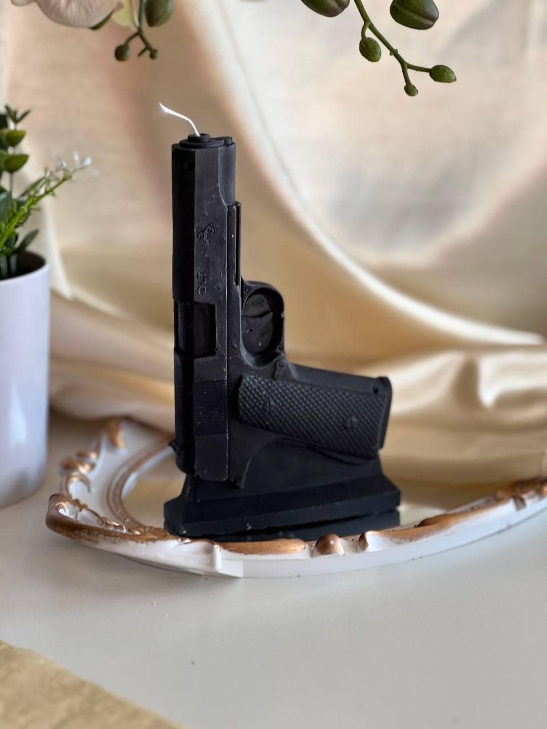 Handcrafted Gun Candle Shaped Candle Perfect Gift for Collectors Cool ...