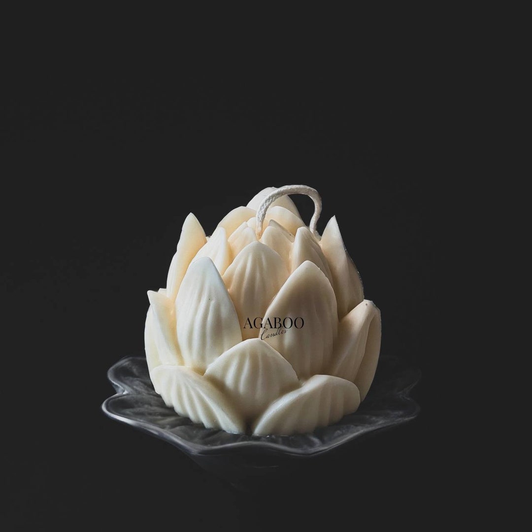 Custom Colors Huge Lotus Flower Candle Shaped Candle Natural Soy Wax ...