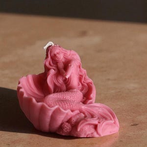 Mermaid Shell Candle – Handmade Soy Candle With Sleeping Mermaid in ...