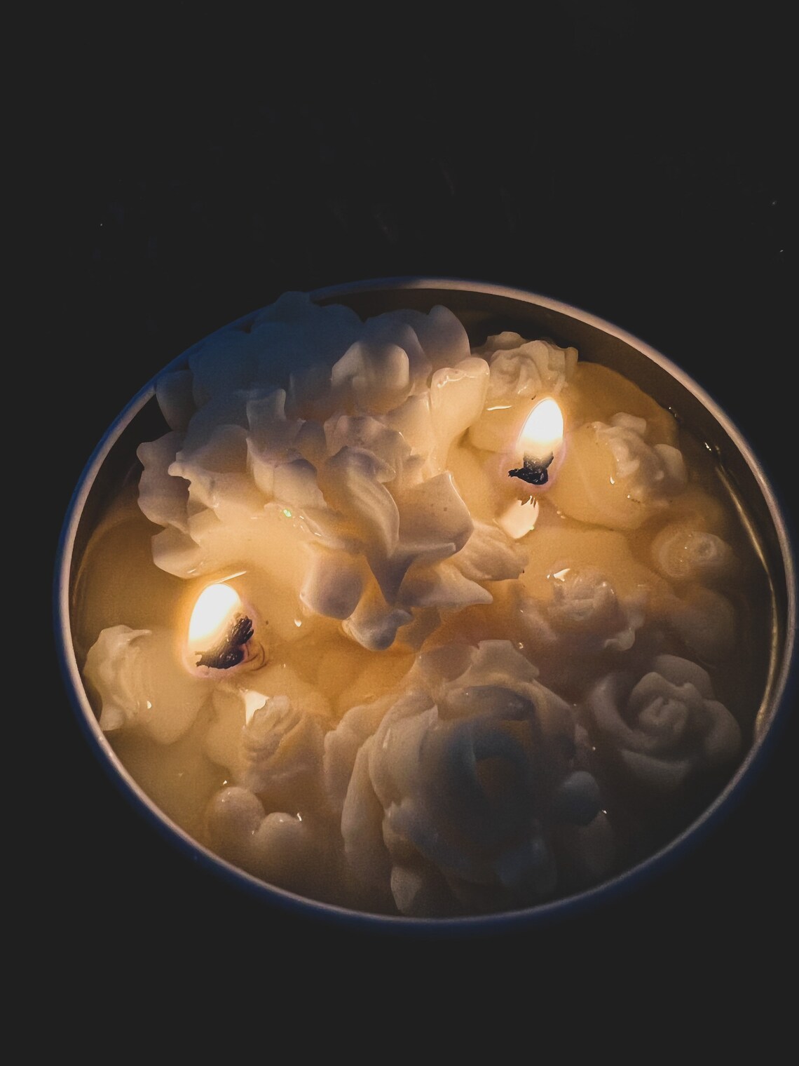 Custom Scent 1 PC Flower Candle 5oz 2 Cotton Wicks Soy - Etsy