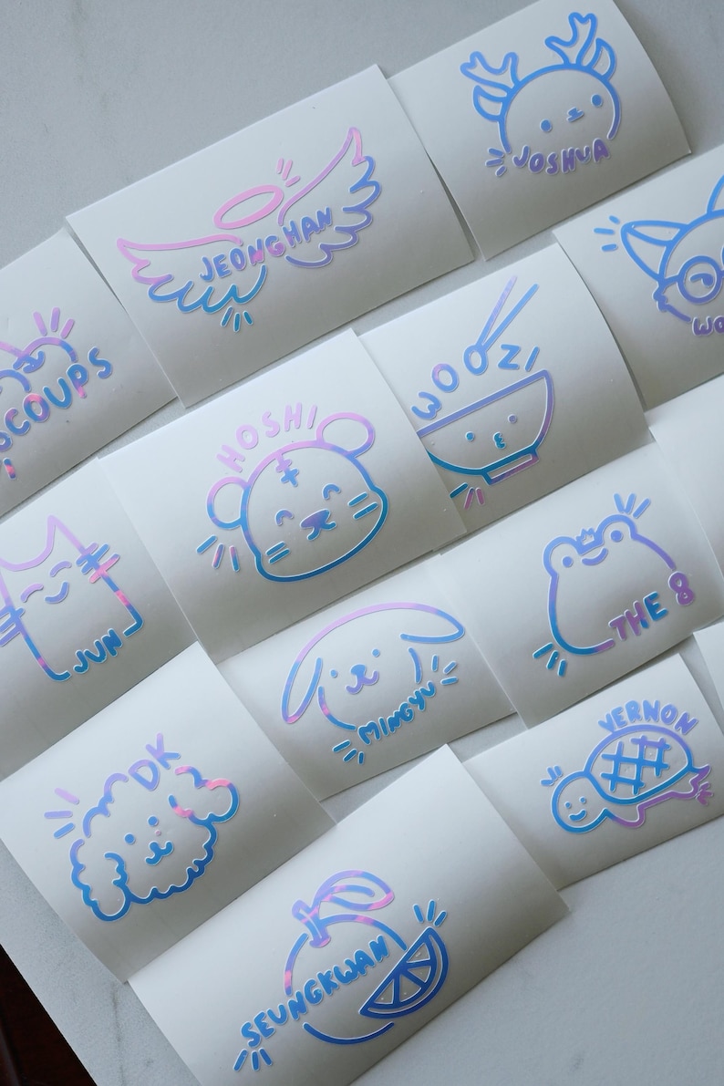 SEVENTEEN STICKER Decal | Seventeen Caratbong Member Decal | Lightstick ...