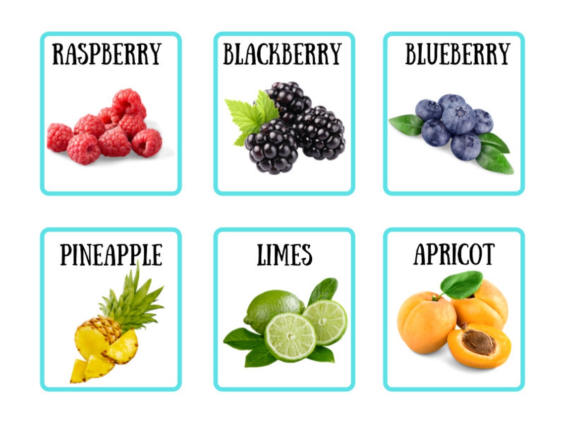 Printable Fruit Flashcards. Instant Download. PDF File. - Etsy