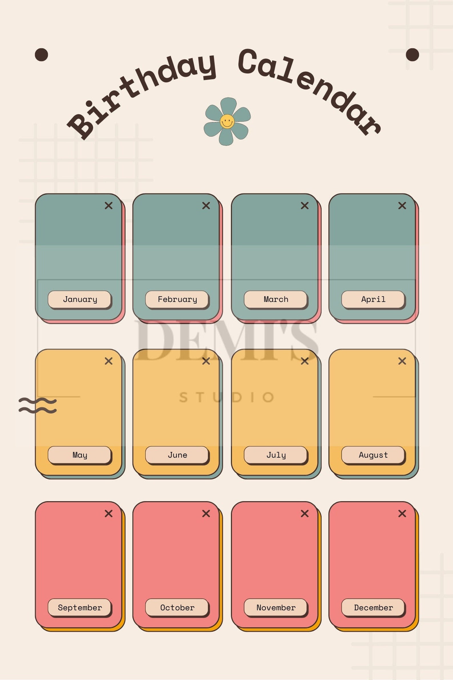 A3 Classroom Birthday Poster, Classroom Display, Digital Print ...