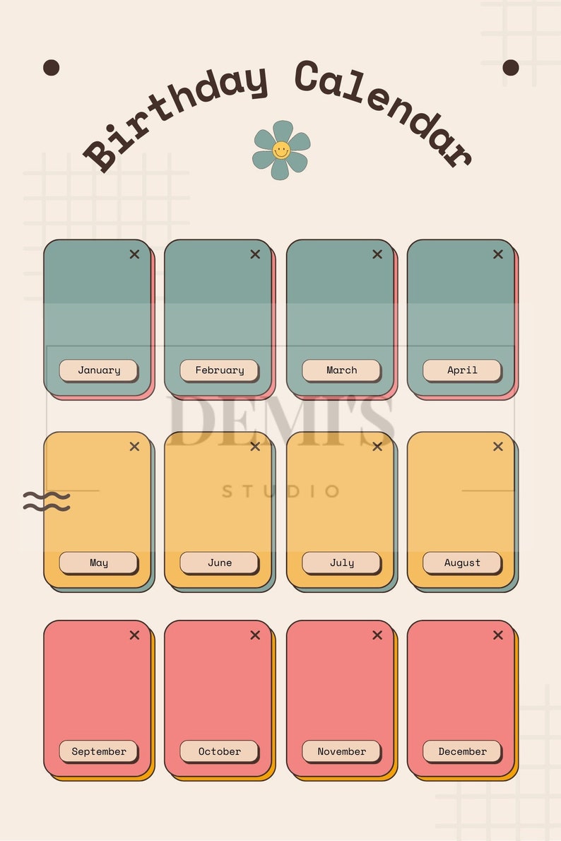 A3 Classroom Birthday Poster, Classroom Display, Digital Print ...