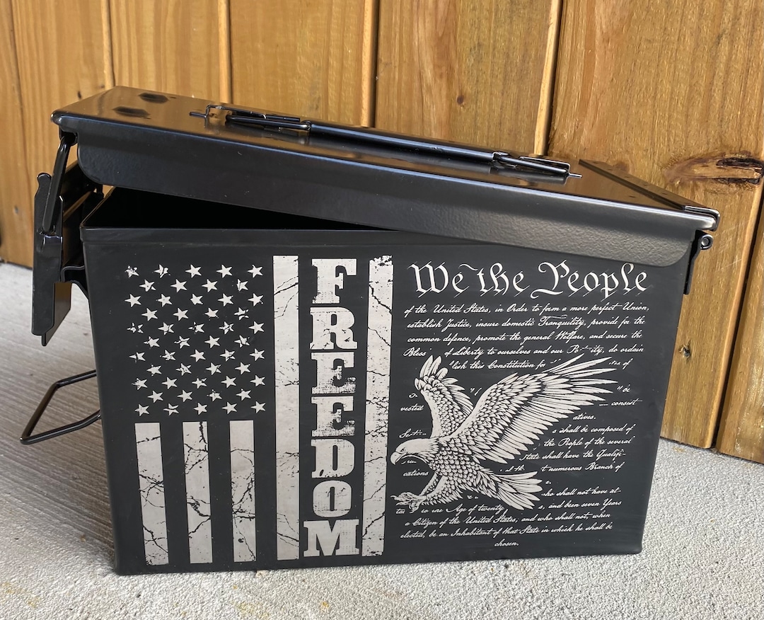 Laser Engraved Authentic Metal Ammo Boxes | Keepsake Storage for ...