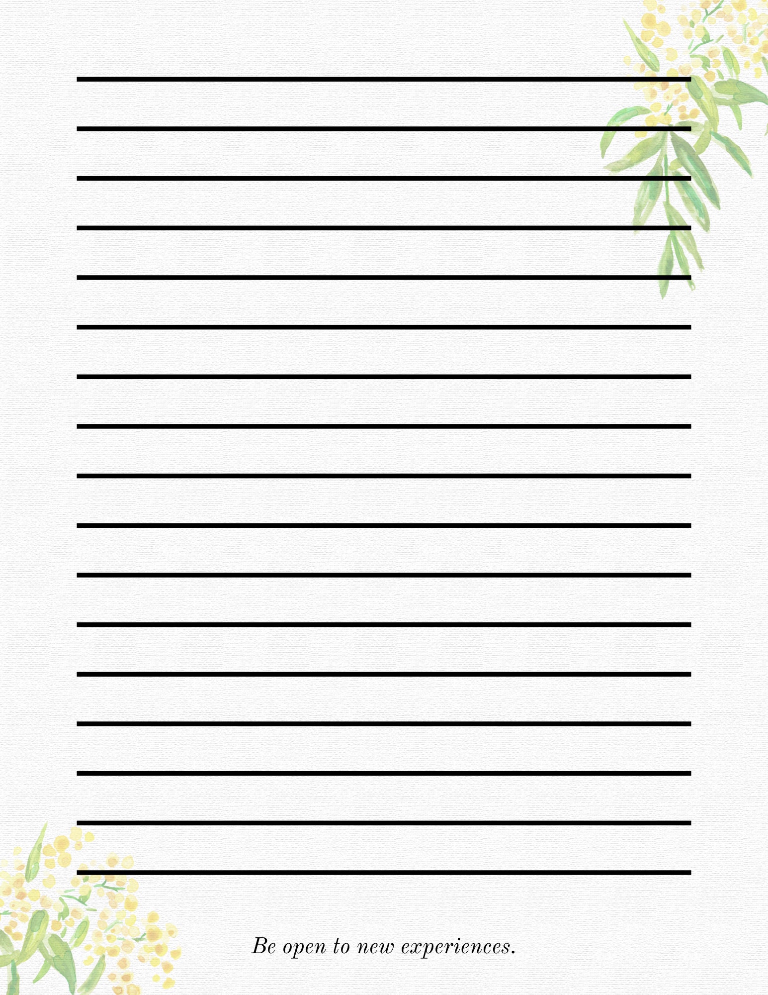 Floral Lined Paper - Etsy