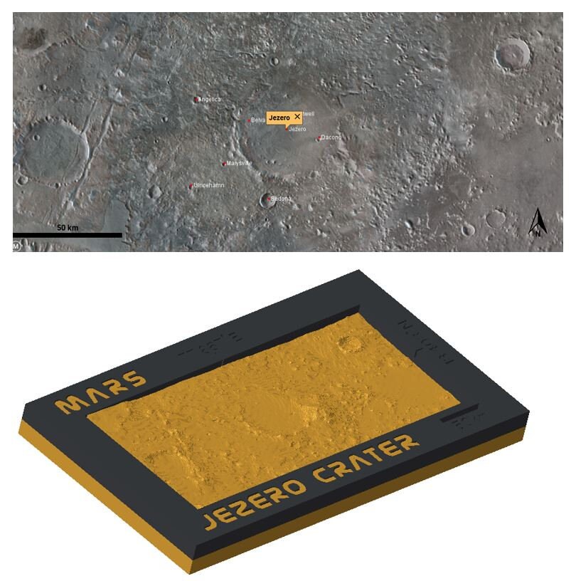 Mars Topography 3D Maps - Etsy