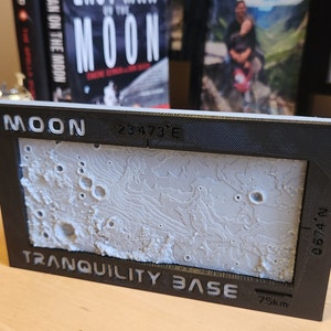 Moon Topography 3D Maps - Etsy