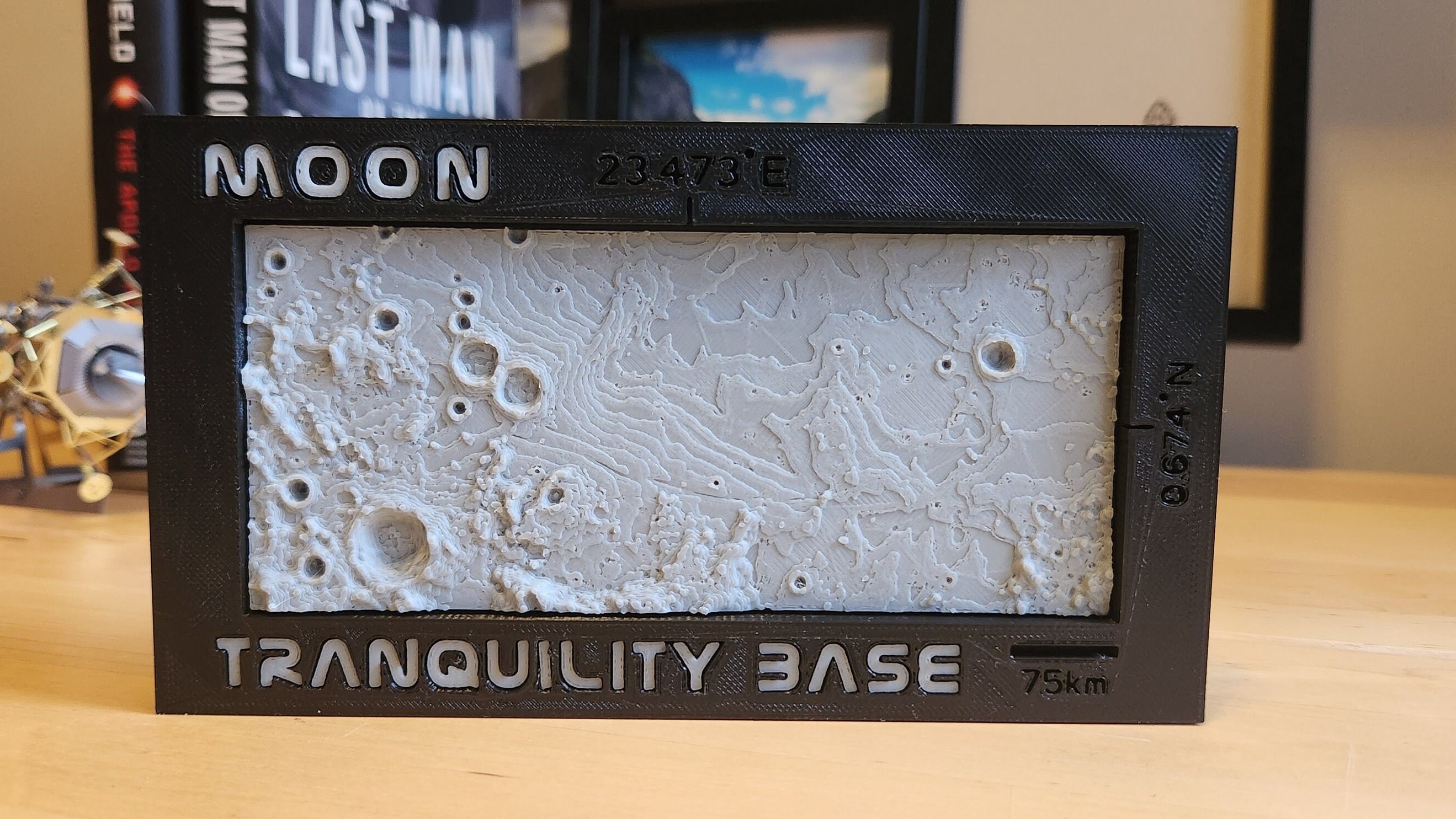 Moon Topography 3D Maps - Etsy