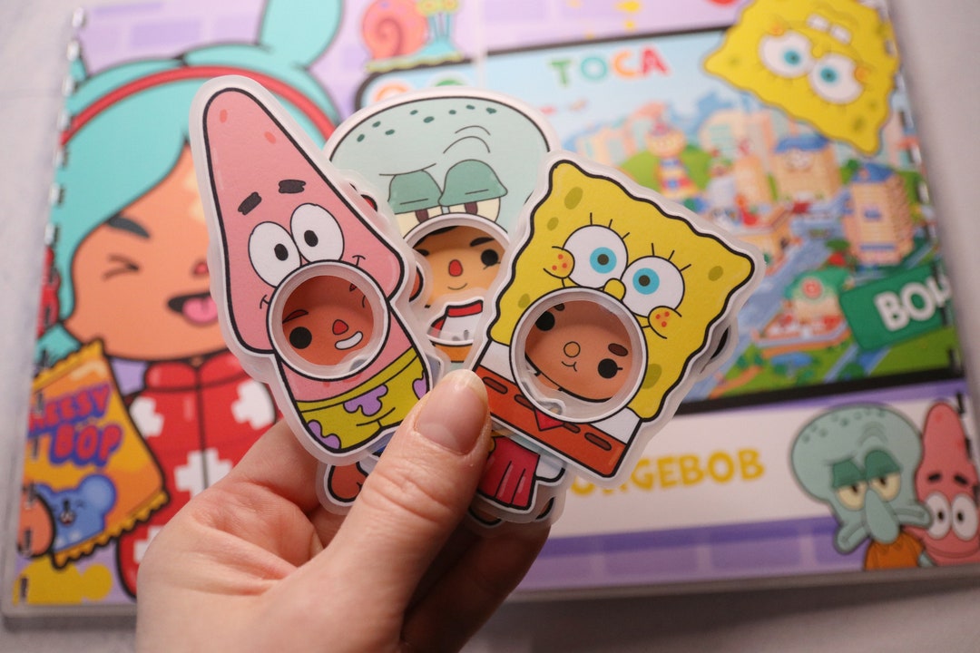 Album TOCA Boca Spongebob, Template Album, for Children, Velcro Album ...