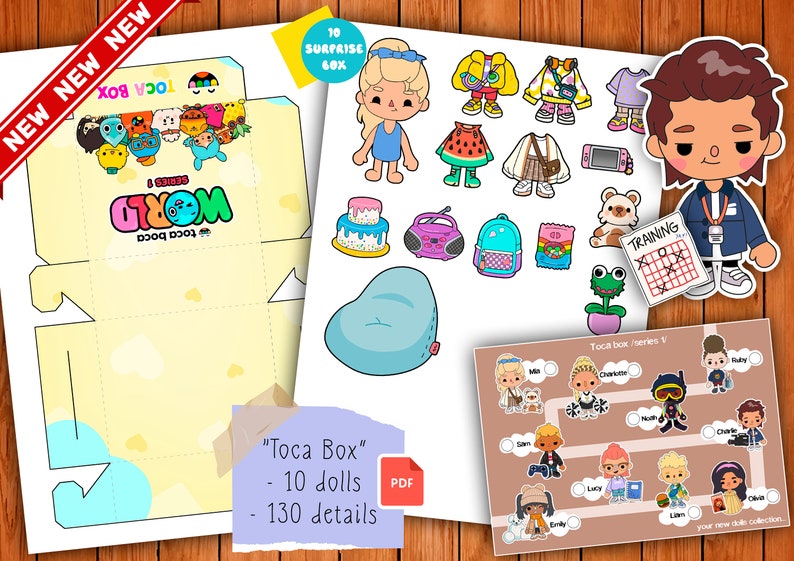 Toca Boca Surprise Box Printable | DIY Digital Toy | Collectible ...