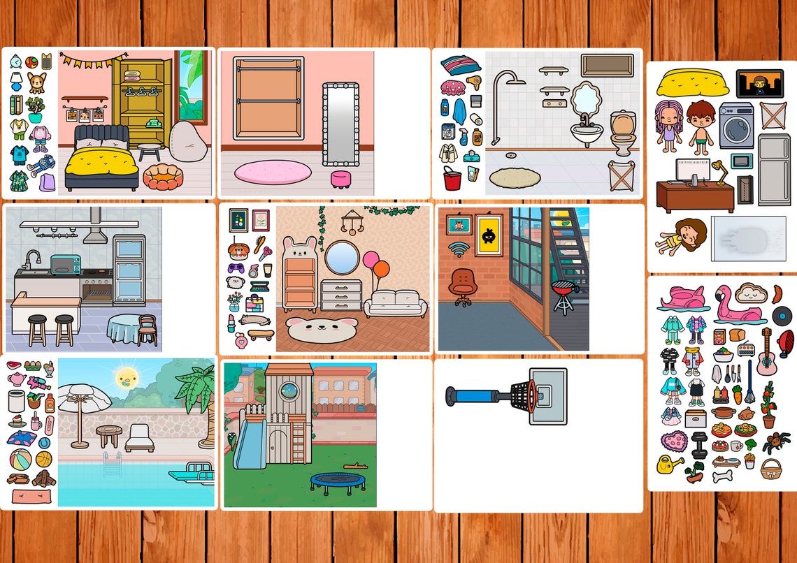 Toca Boca, Life World Album, Printable, Template for Children, Paper ...