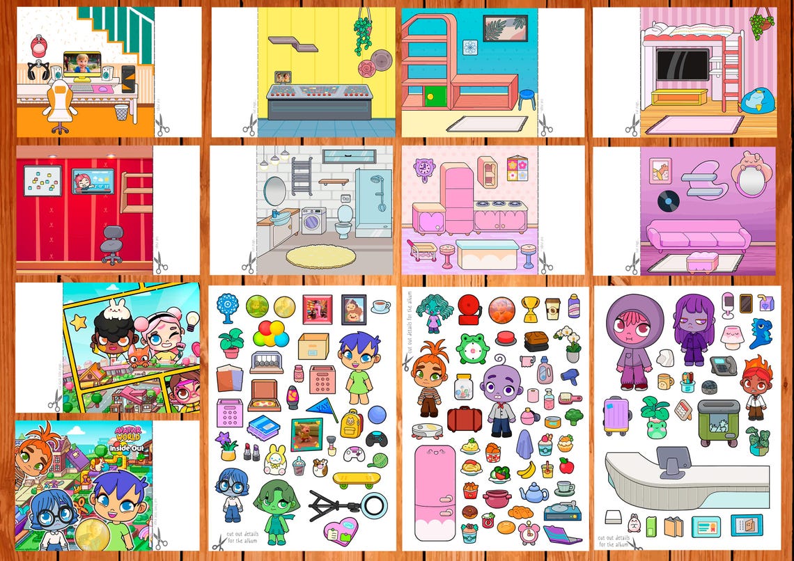 Avatar World Paper Doll Album: Inside Out 2 Printable (digital Download ...