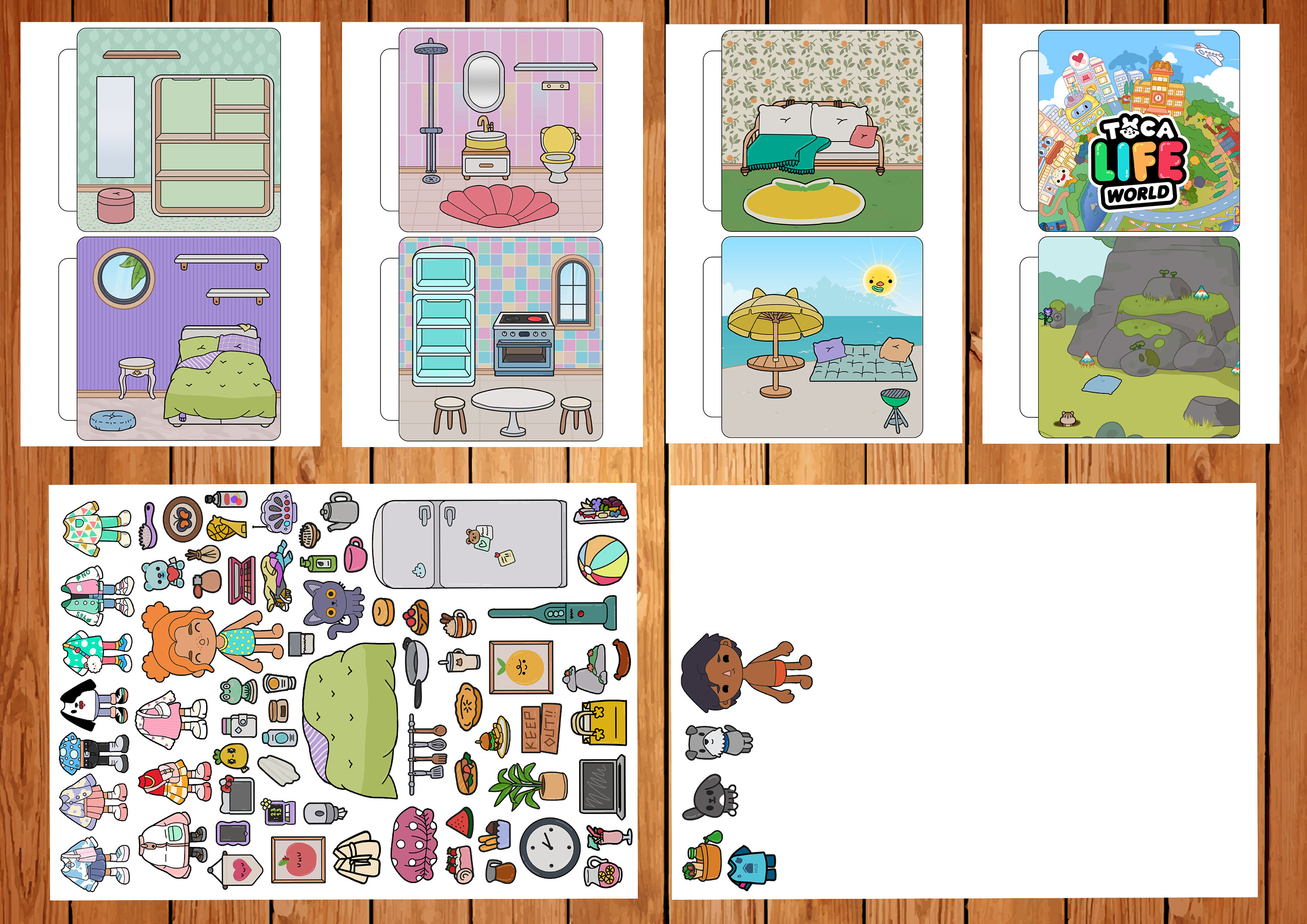 Toca Boca Life World Album Printable Template for Children - Etsy