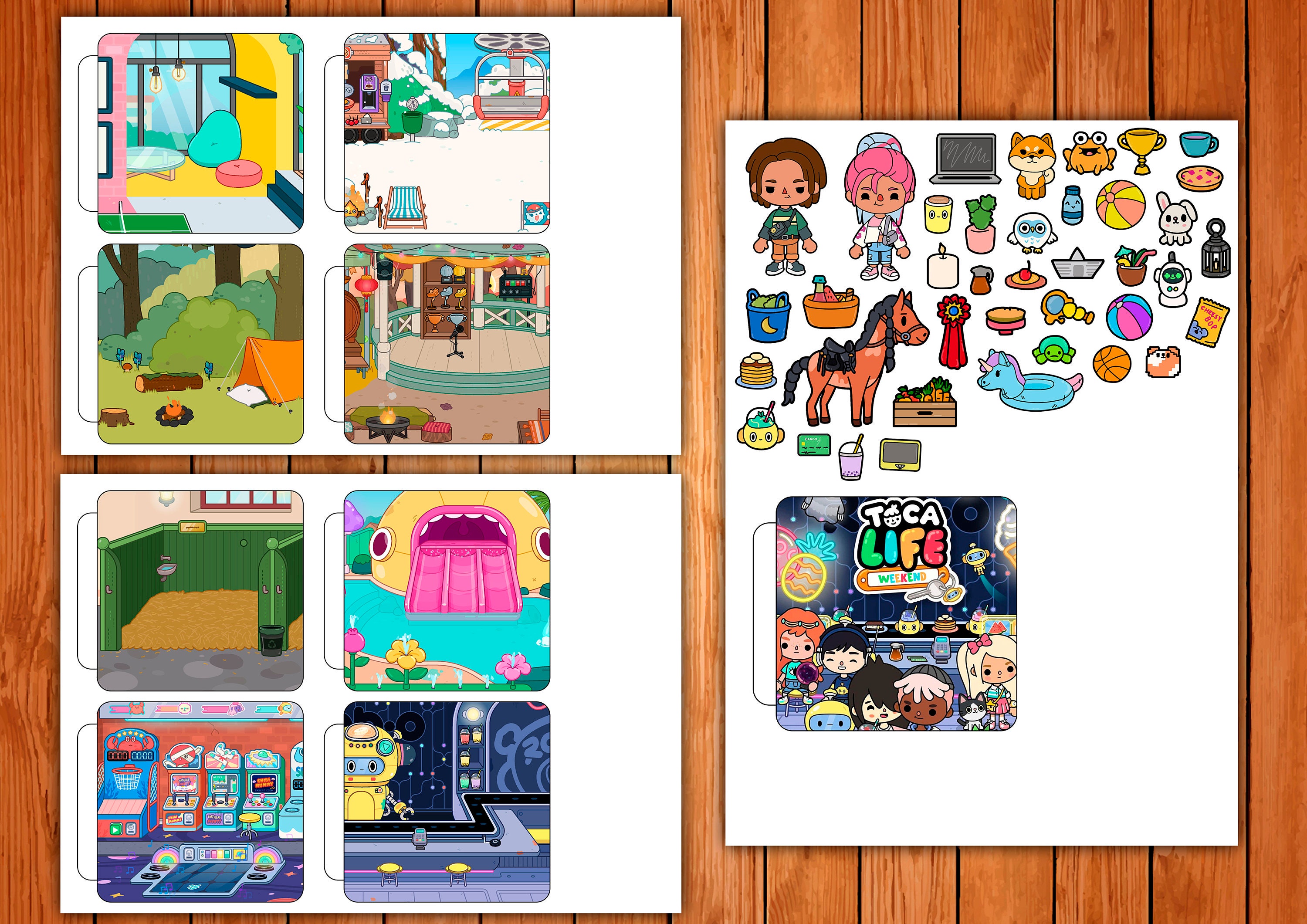 Toca Boca Weekend Mini Album Printable Template for Children - Etsy