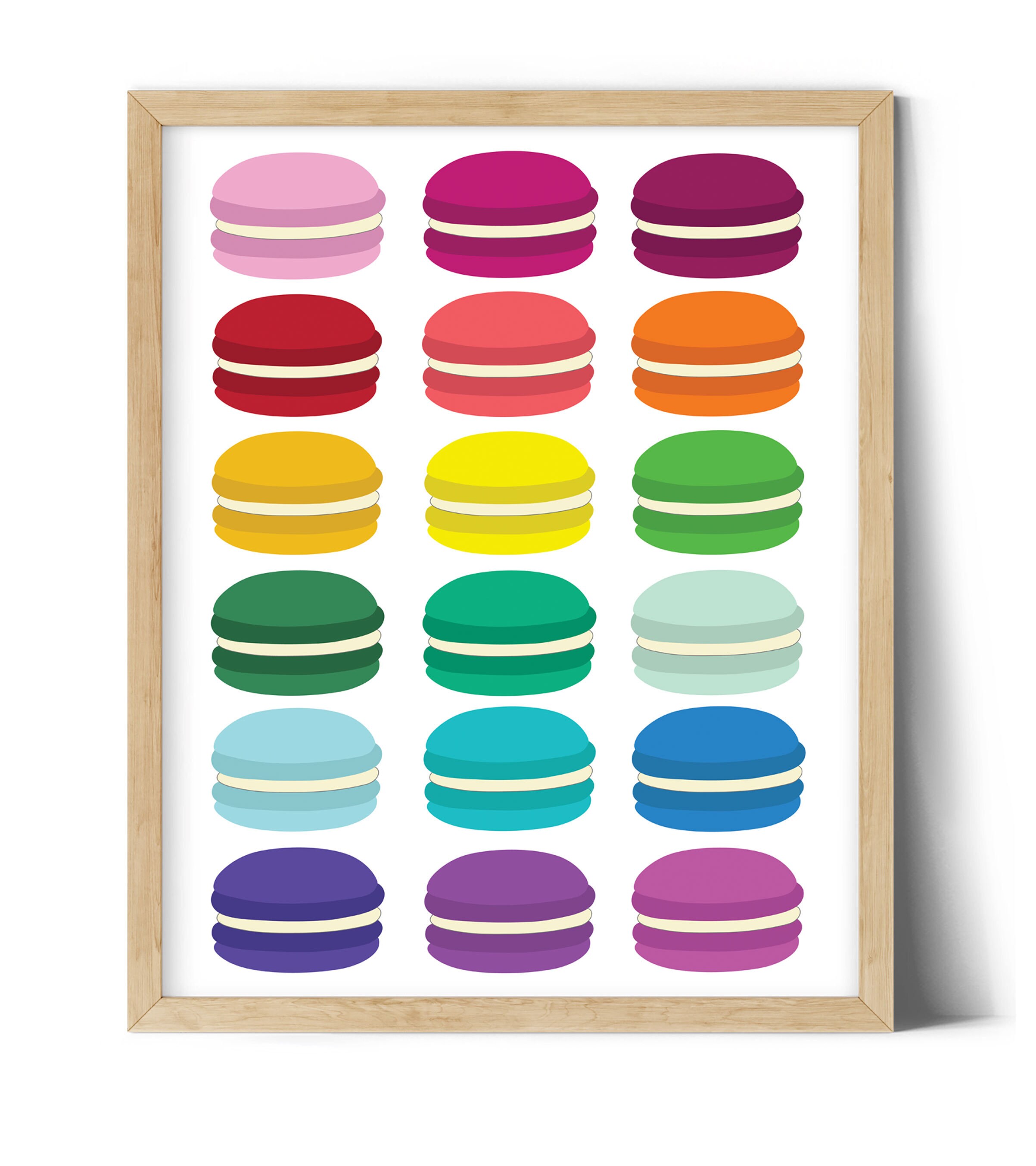 Macaron Print, Kitchen Wall Art, Nursery Wall Decor, Colorful Nursery ...