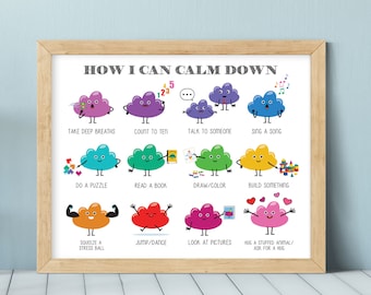 Feelings Poster, Feelings Chart, Emotions Print, Homeschool Wall Art ...