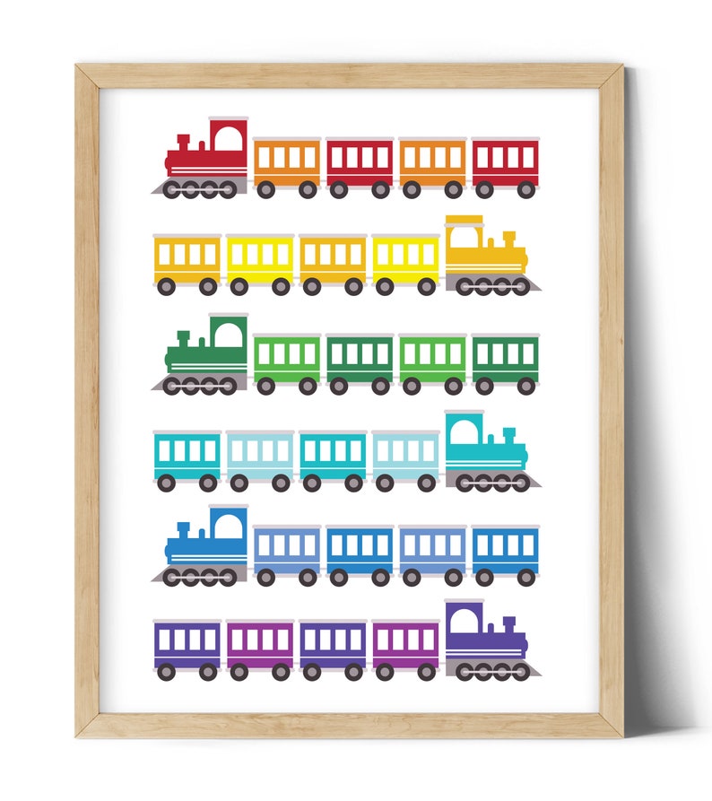 Train Wall Art, Car Print, Railroad Print, Trains Wall Art, Boys Room ...
