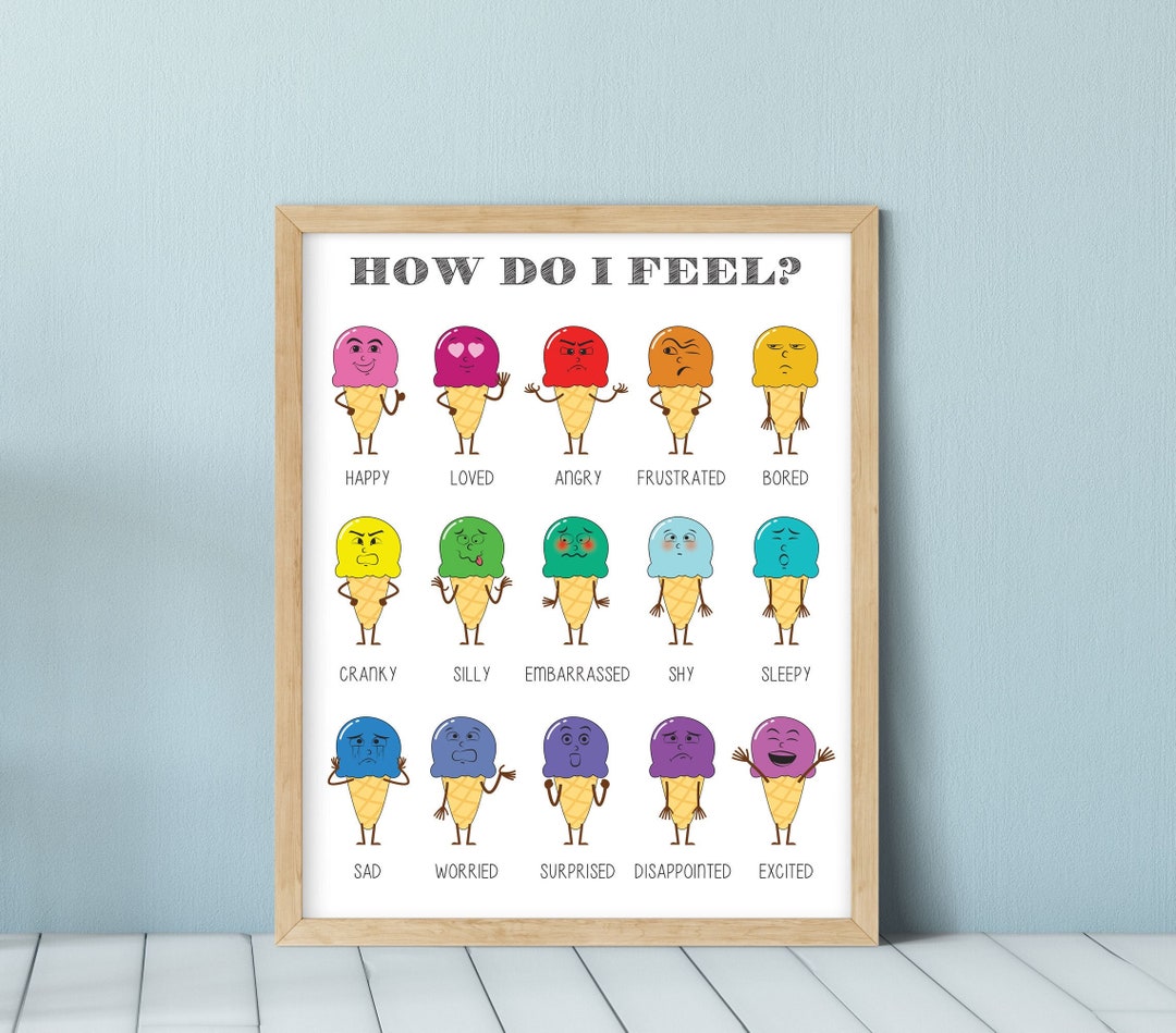 Feelings Poster, Feelings Chart, Emotions Poster, Homeschool Wall Art ...