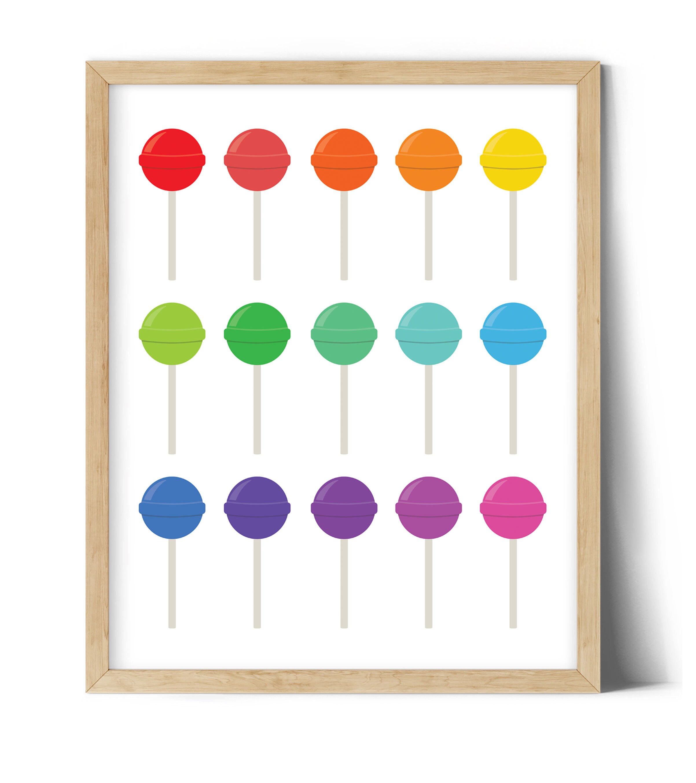 Lollipop Print, Kids Colorful Print, Collage Art Print, Colorful Wall ...
