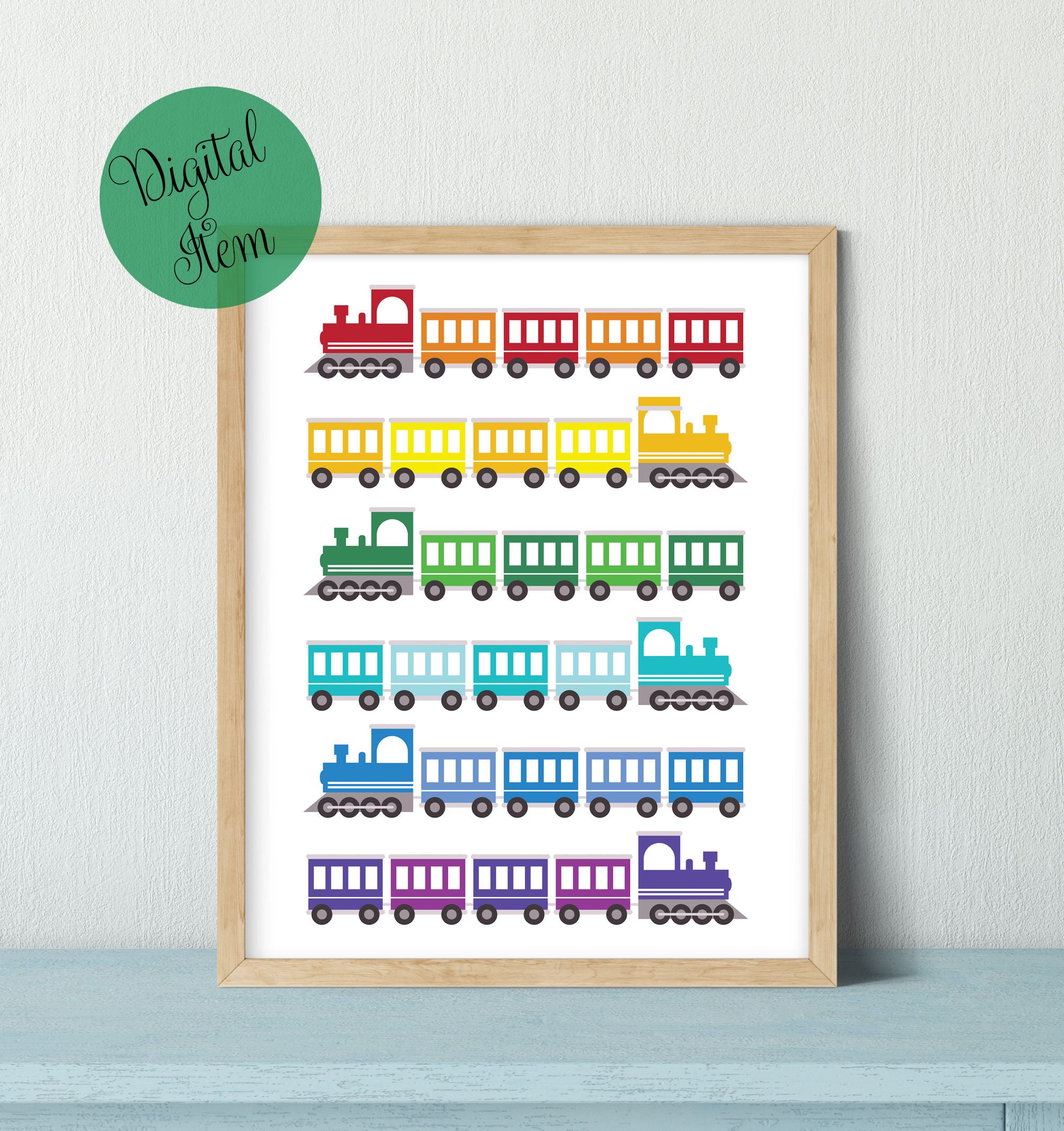 Train Wall Art, Car Print, Railroad Print, Trains Wall Art, Boys Room ...