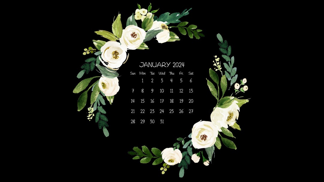 2024 Calendar Desktop Wallpaper Digital Download - Etsy