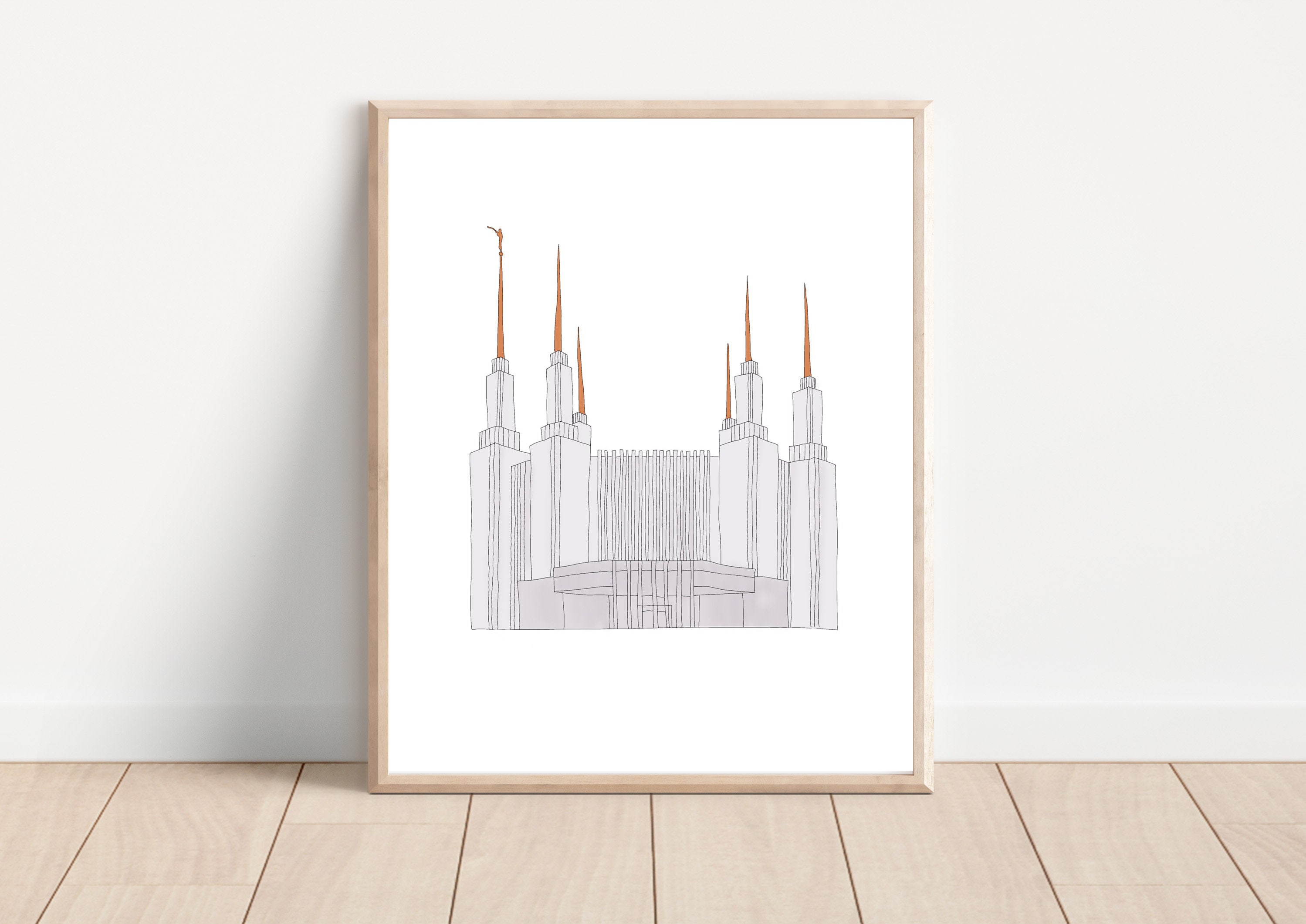 Washington DC LDS Temple Digital Printable | Temple Art | Church of ...