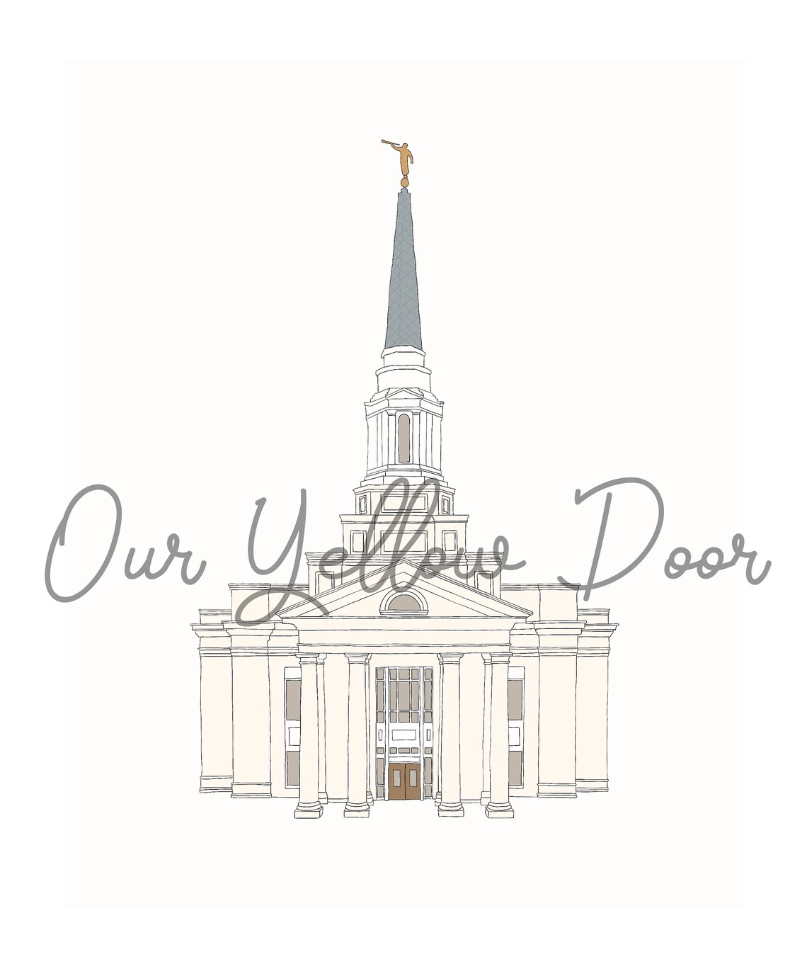 Richmond VA LDS Temple Digital Printable | Temple Art | Church of Jesus ...