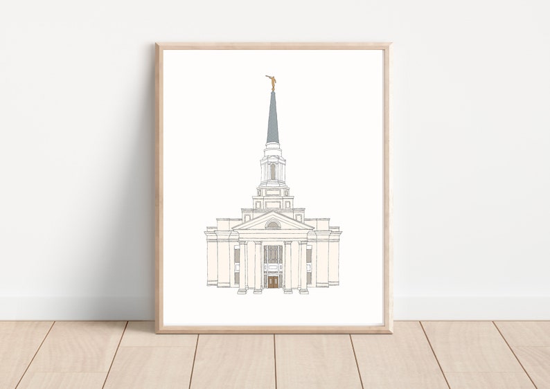 Richmond VA LDS Temple Digital Printable | Temple Art | Church of Jesus ...