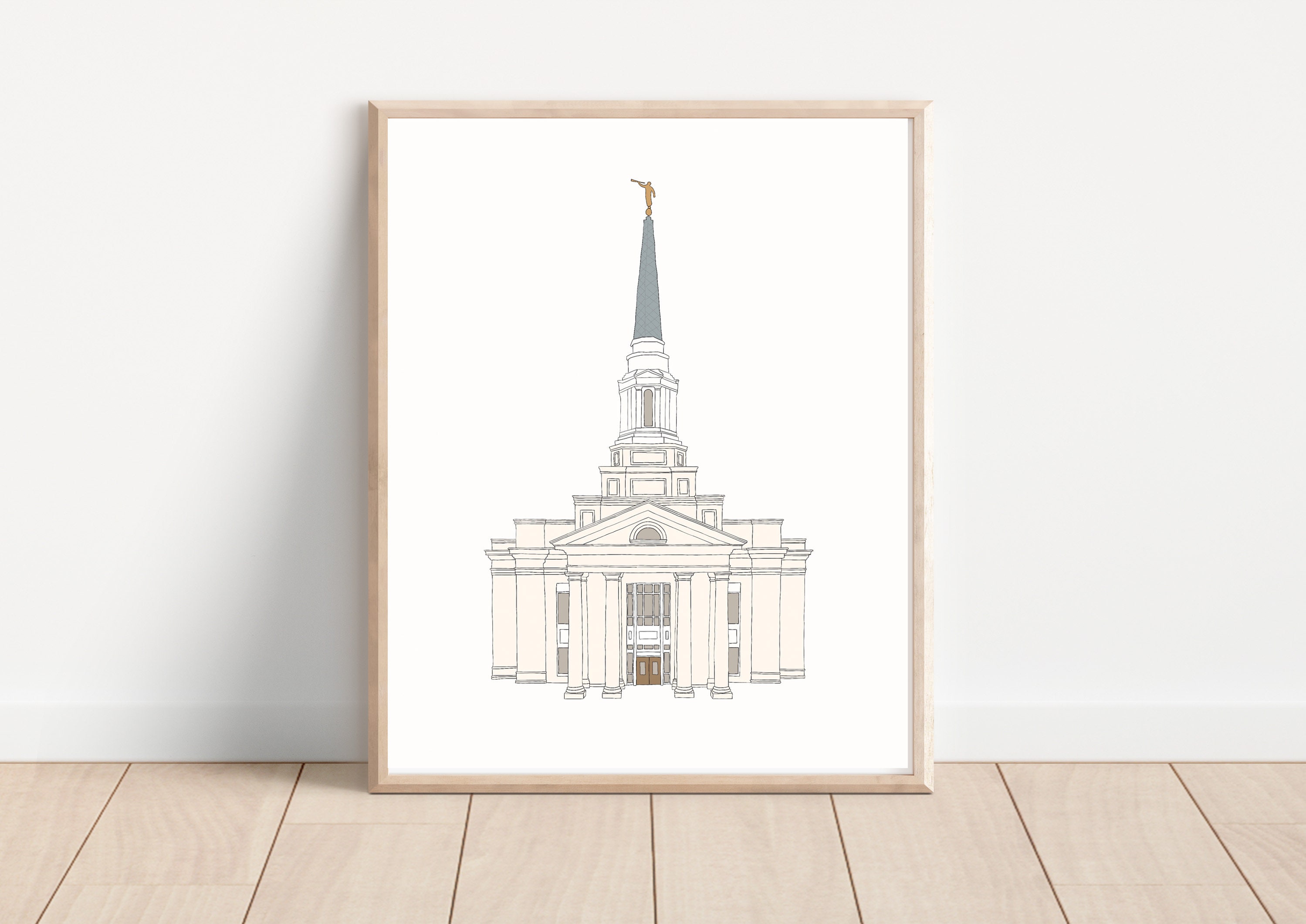 Richmond VA LDS Temple Digital Printable | Temple Art | Church of Jesus ...