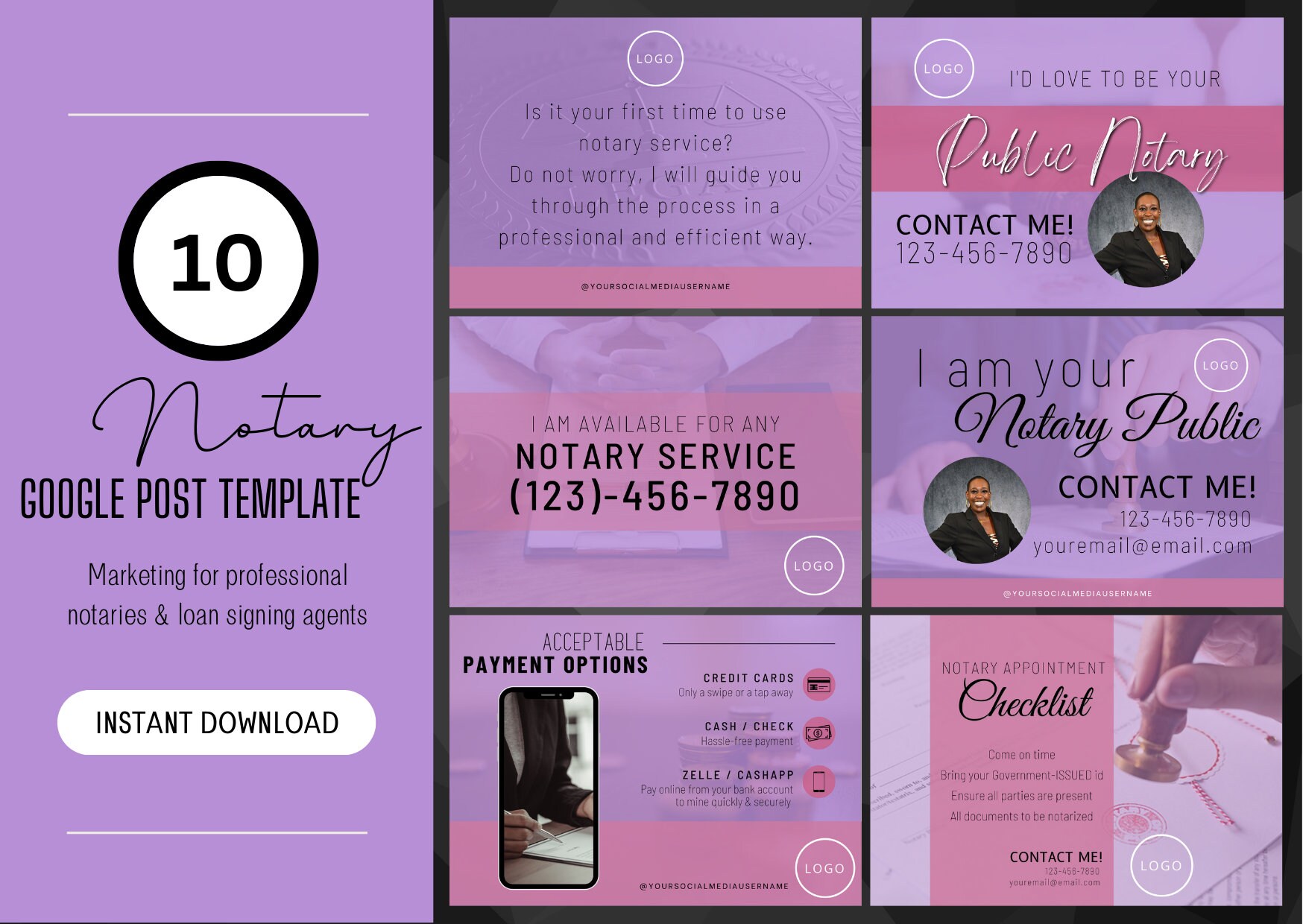 Notary Branding Bundle Notary Flyer, Notary Email, Email Signature ...