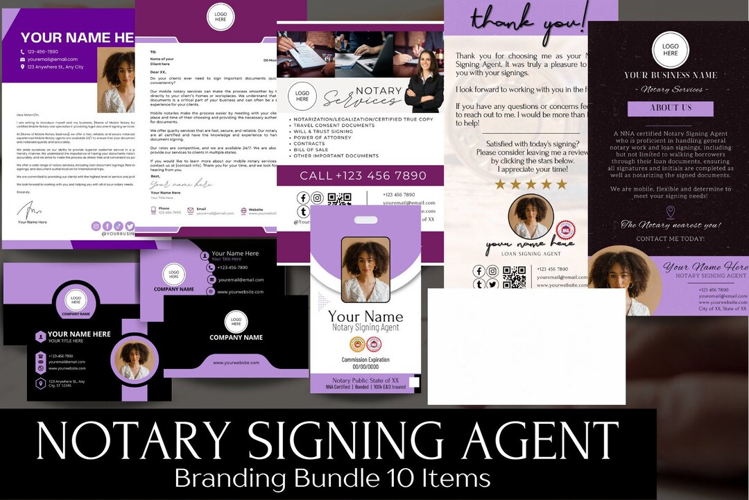 Notary Branding Bundle Notary Flyer, Notary Email, Email Signature ...
