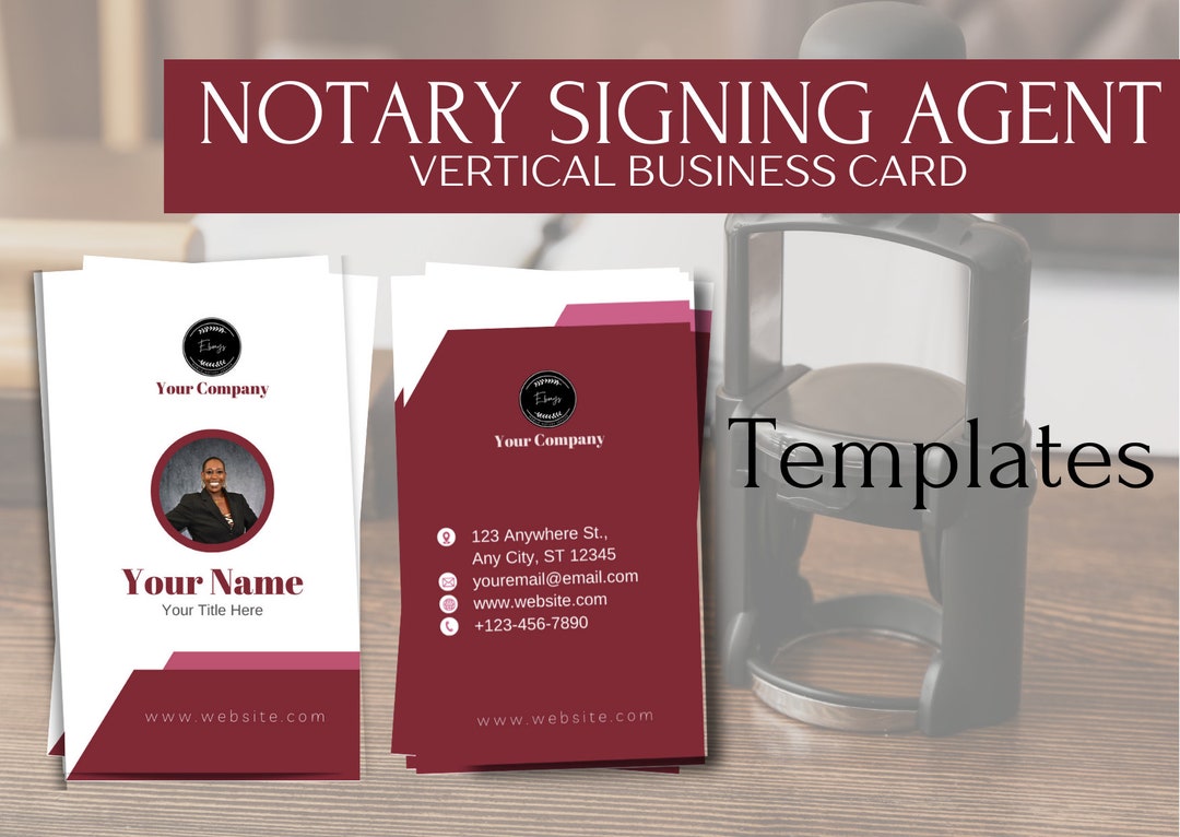 Notary Business Card Template, Notary Essentials, Canva Templates, LSA ...