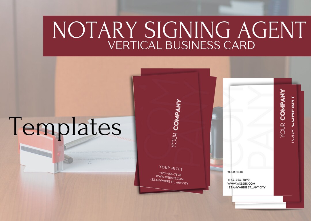 Notary Business Card Template, Notary Essentials, Canva Templates, LSA ...