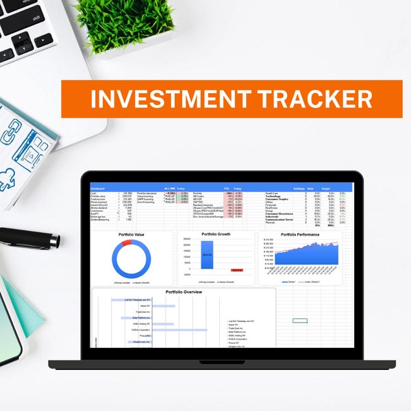 Investment Portfolio Excel - Etsy