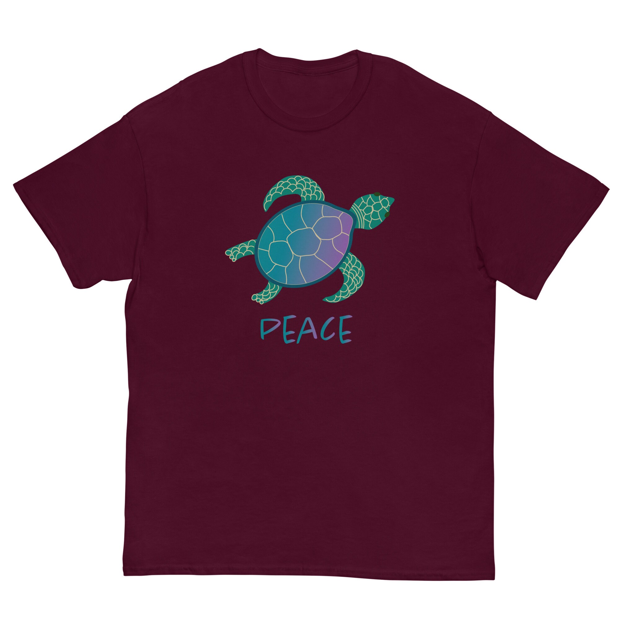 Sea Turtle Peace T-shirt Sea Turtle T-shirt Peace Tee Shirt Turtle Tee ...