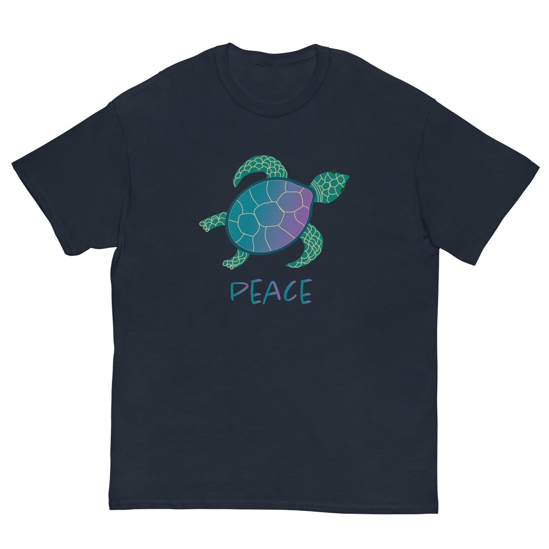 Sea Turtle Peace T-shirt Sea Turtle T-shirt Peace Tee Shirt Turtle Tee ...