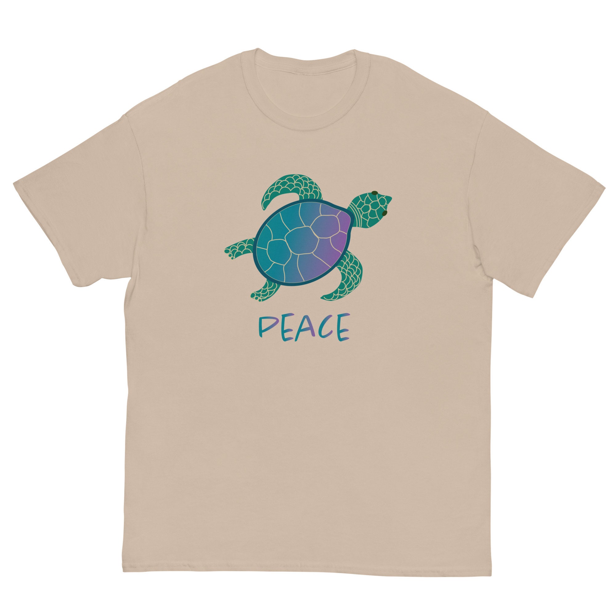 Sea Turtle Peace T-shirt Sea Turtle T-shirt Peace Tee Shirt Turtle Tee ...